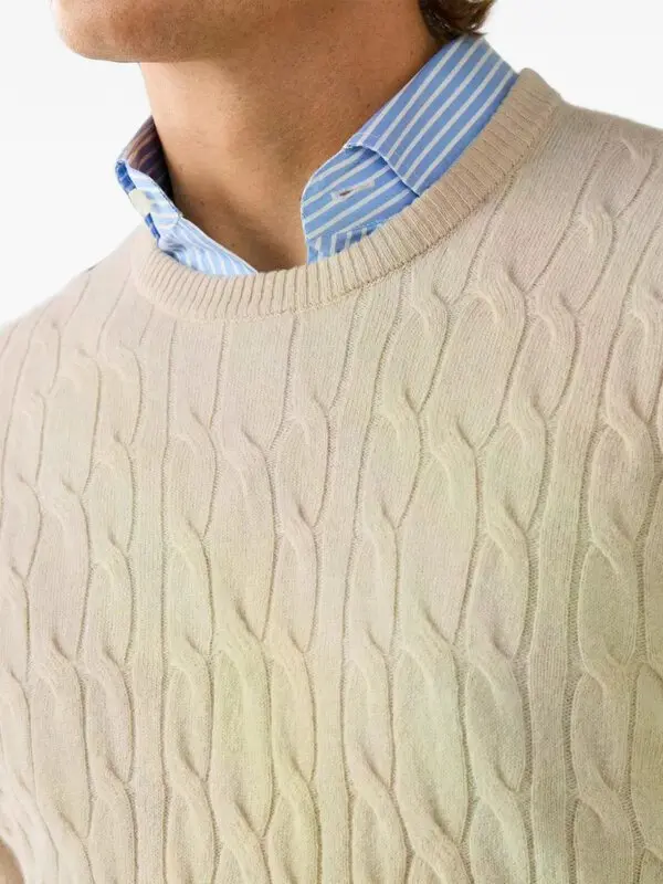 HACKETT  Cable-knit Crew-neck Sweater