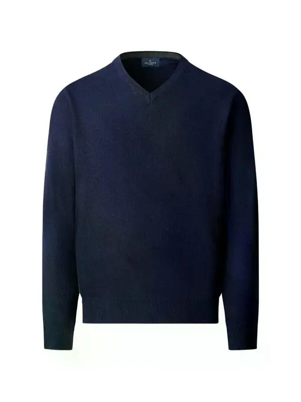 HACKETT  V-neck Elbow-patch Sweater