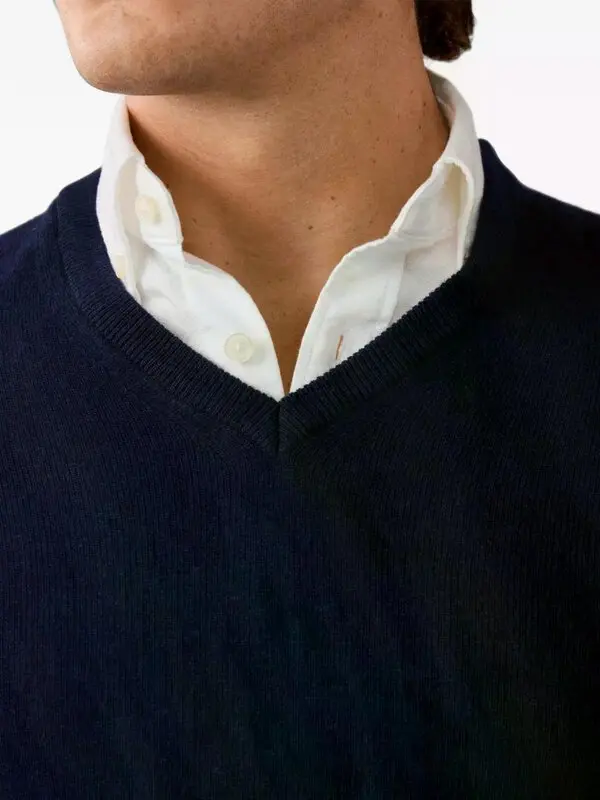 HACKETT  V-neck Elbow-patch Sweater