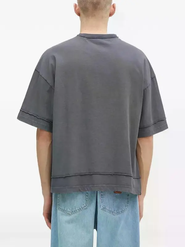 Alpha Industries Logo-embroidered Raw-edge T-shirt