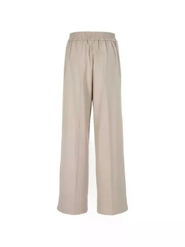 Marella Elasticated-waistband Pressed-crease Trousers