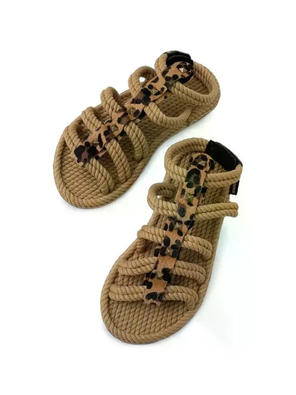 BOHONOMAD Serengeti Leopard-print Studded Sandals