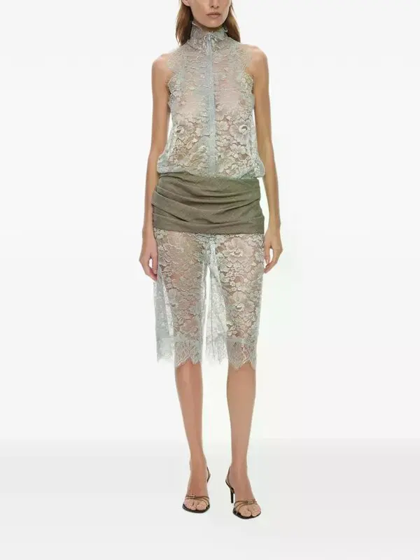 Christopher Esber Lace Cummerbund Shorts - Grey