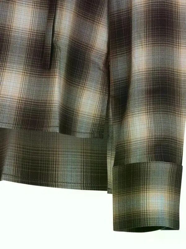 Co Check-pattern Bow-detail Top