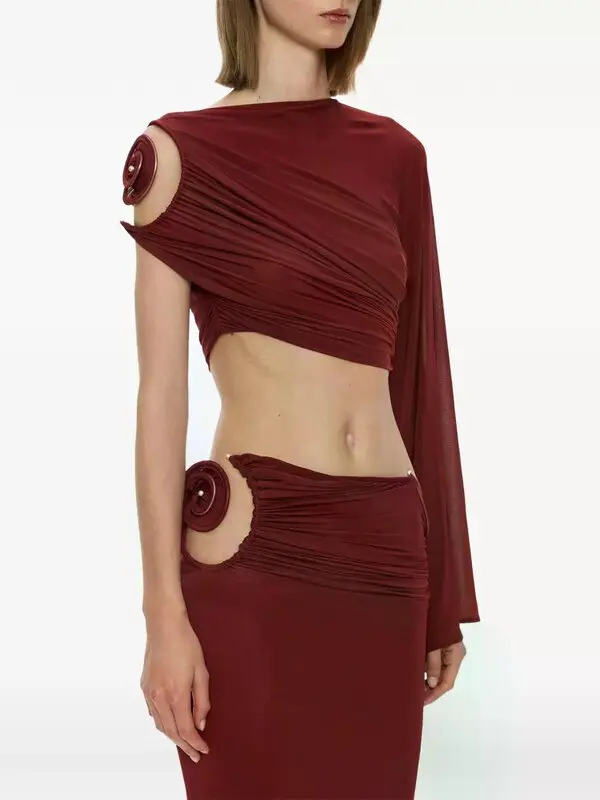 Christopher Esber Aurelia Sculpted Spiral Drape Blouse