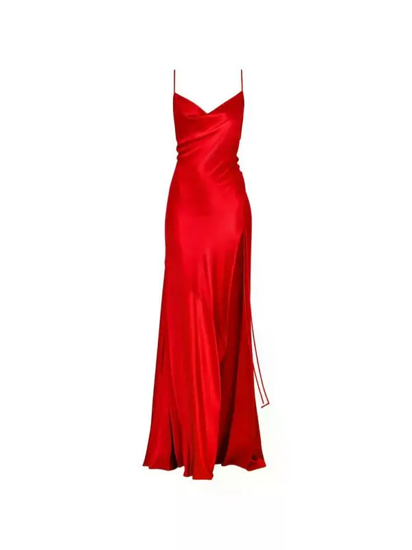 DANAME Gabrielle Cowl-neck Side-slit Maxi Dress