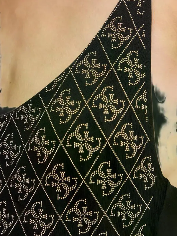 Guess Rhinestone-embellished Monogram Swimsuit