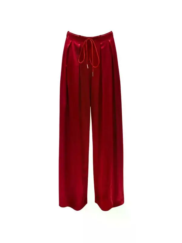 DANAME Pleated Drawstring Palazzo Pants