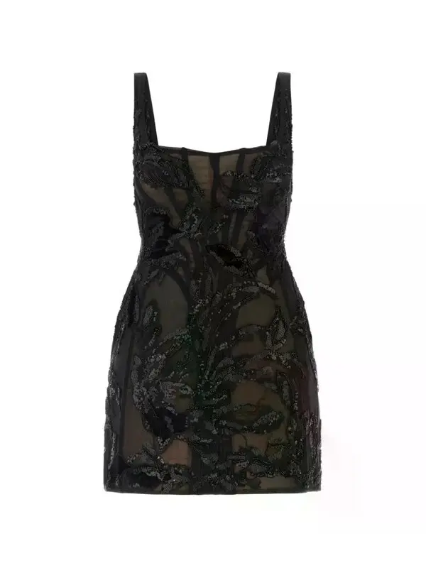 Costarellos Elitta Sequin-embellished Tulle Mini Dress