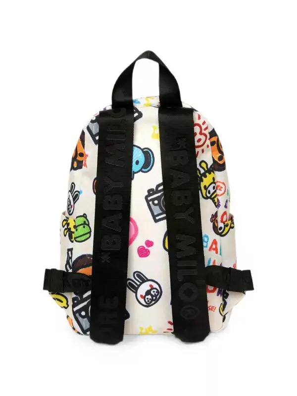 A BATHING APE Mini Baby Milo® Graphic-print Backpack - Neutrals