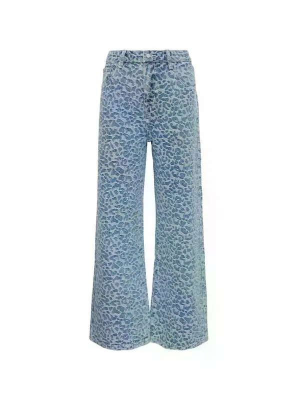 Rally Movement Leopard-print Baggy Jeans