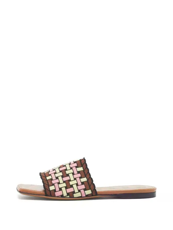 Marni Woven Knit Slides - Multicolour