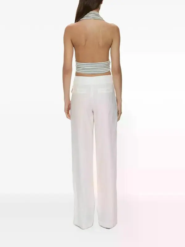 Christopher Esber Striped Draped Halter Top