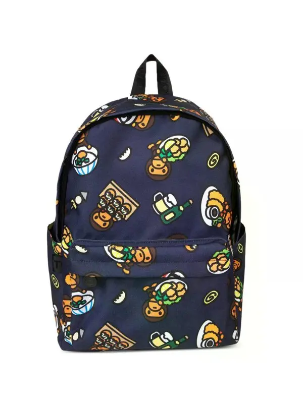 A BATHING APE Baby Milo Print Backpack