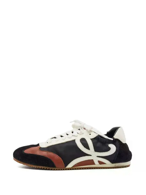 Loewe Leather Panelled Sneakers - Black