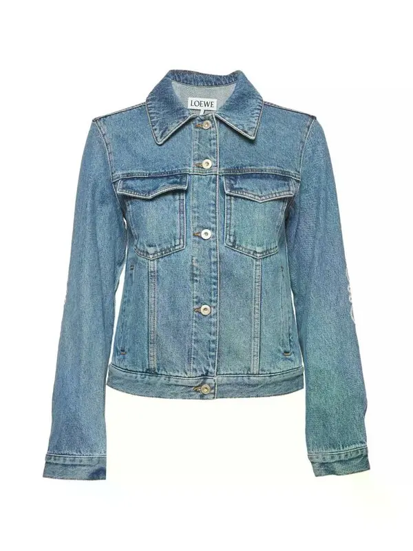 Loewe Anagram Laser-cut Denim Jacket
