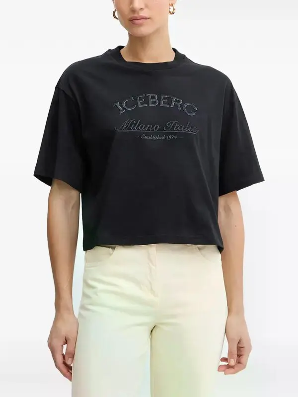 Iceberg Boxy-fit Embroidered-logo T-shirt