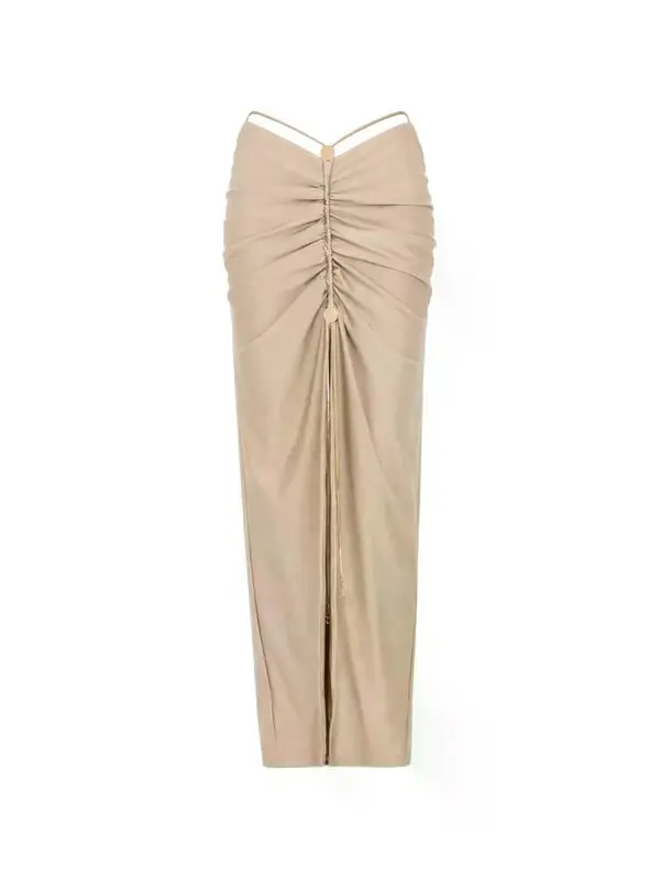 DANAME Ruched Cut-out Maxi Skirt