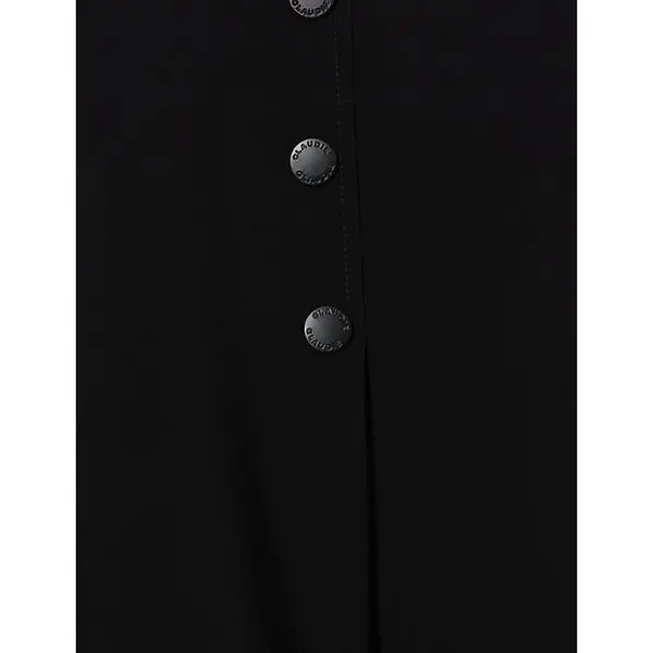 Claudie Pierlot Flared Button-down Stretch-woven Mini Skirt
