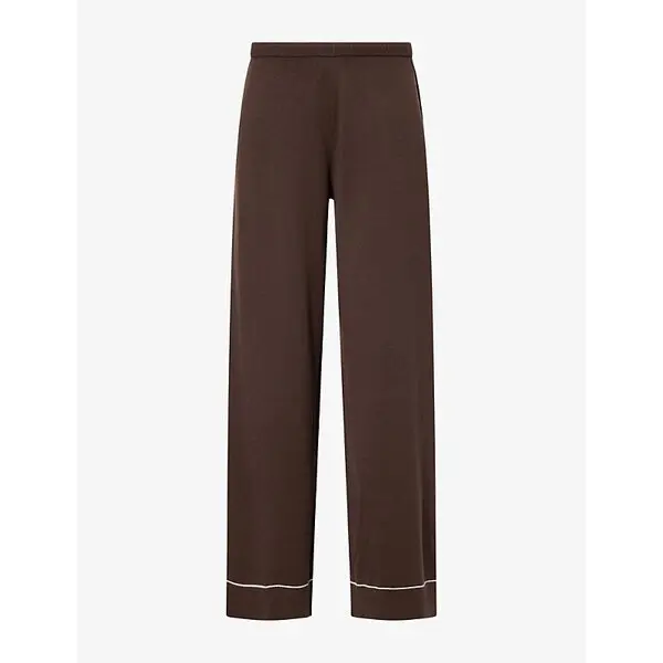 THE COUTURE CLUB Straight-leg Knitted Trousers