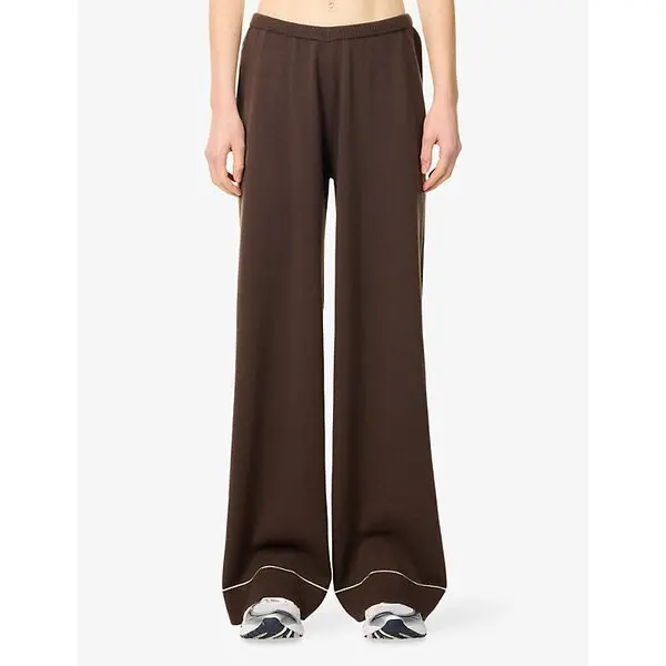 THE COUTURE CLUB Straight-leg Knitted Trousers