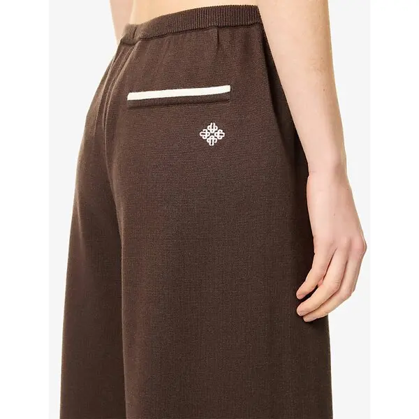THE COUTURE CLUB Straight-leg Knitted Trousers