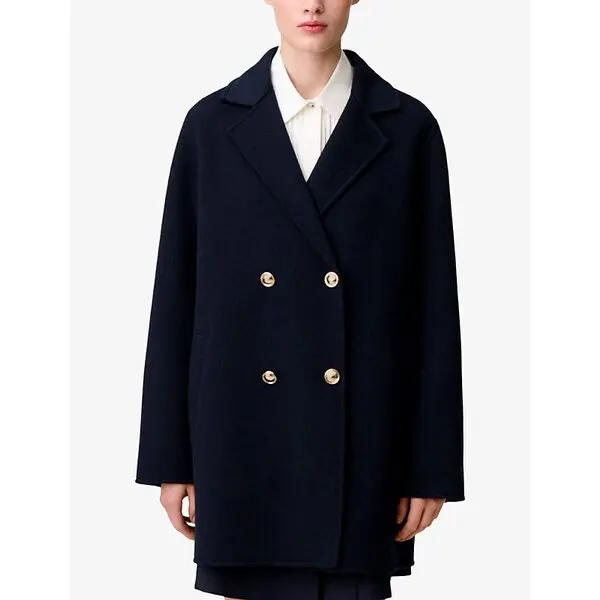 Claudie Pierlot Tailored Lapel-collar Wool Coat
