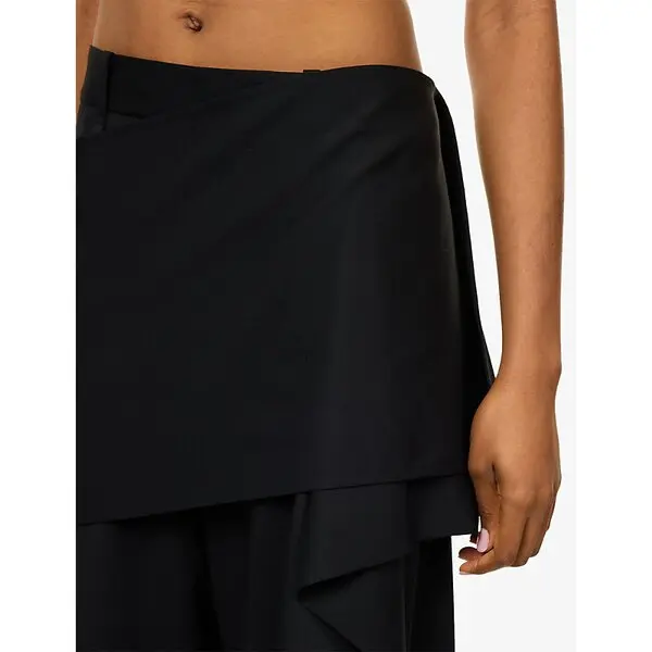 Issey Miyake Lustrous Wide-leg Wool Trousers