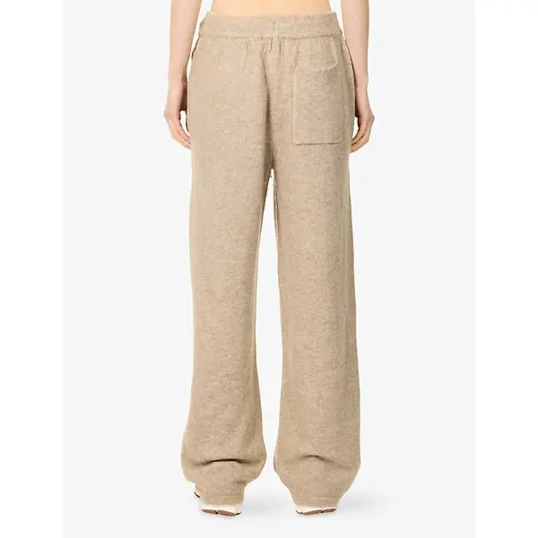THE COUTURE CLUB Fluffy Relaxed-fit Knitted Jogging Bottoms