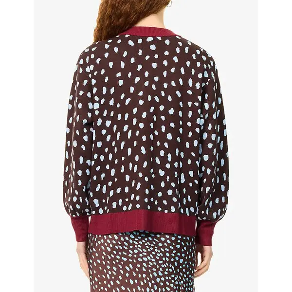 NEVER FULLY DRESSED Deer-pattern Knitted Cardigan