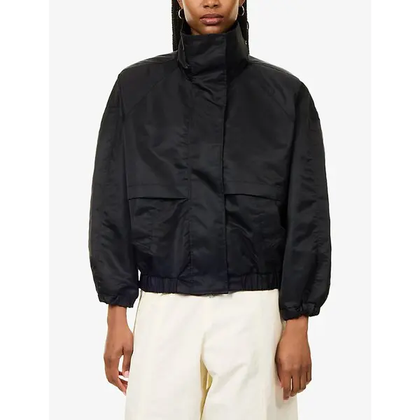 CHAROUX Crescent Nylon Bomber Jacket - Black