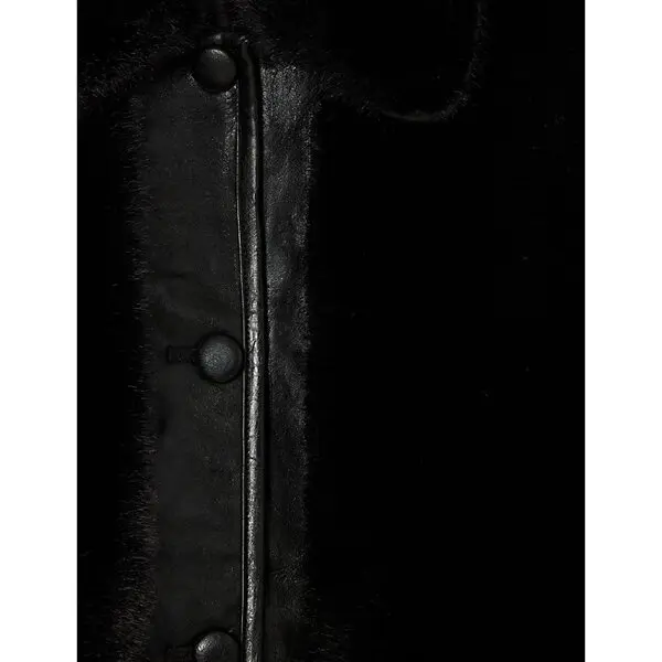 Claudie Pierlot Collared Button-down Faux-fur Jacket