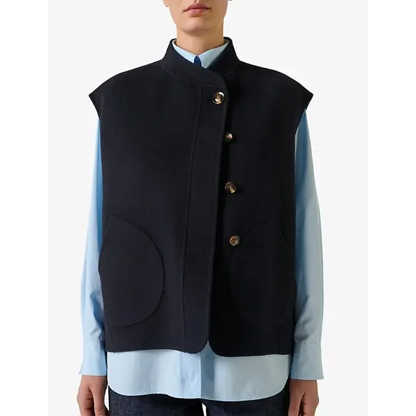 Soeur Adeline Boxy Wool-blend Gilet