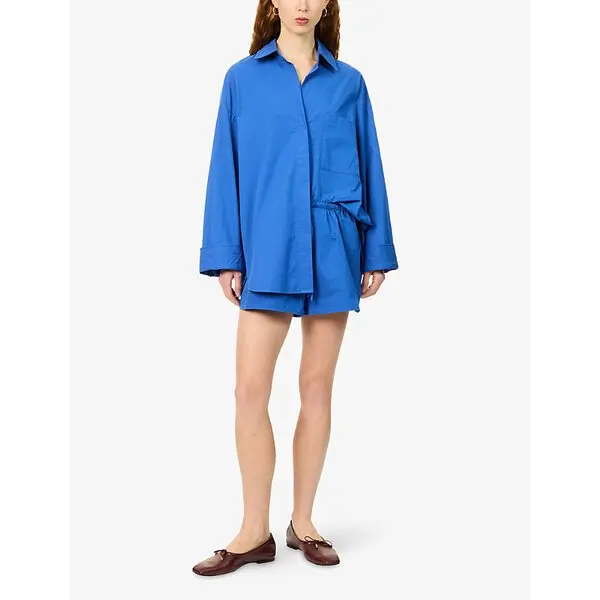 Dissh Ina Drawstring Cotton Shorts - Cobolt