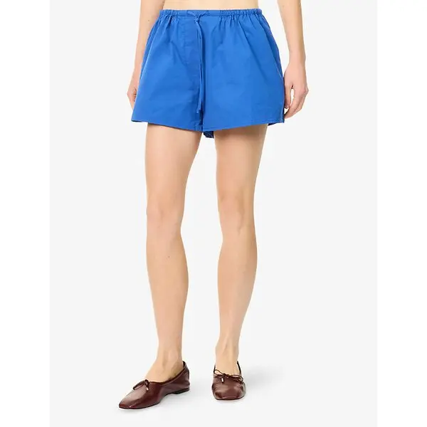 Dissh Ina Drawstring Cotton Shorts - Cobolt