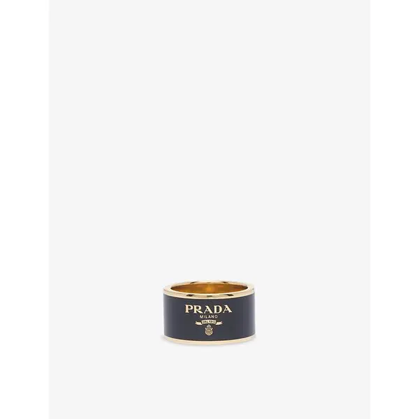 Prada Lettering-logo Metal Ring