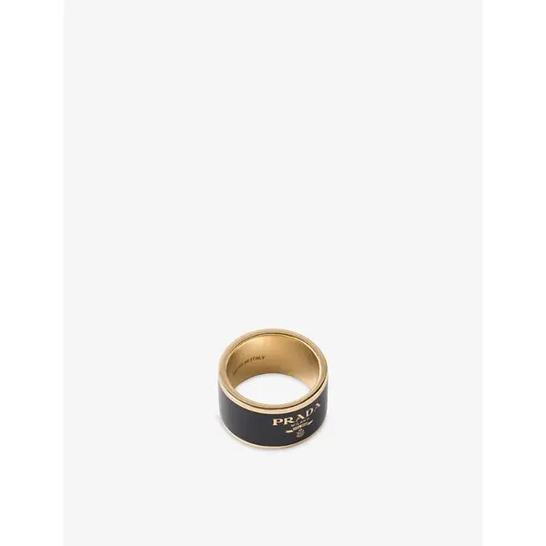 Prada Lettering-logo Metal Ring