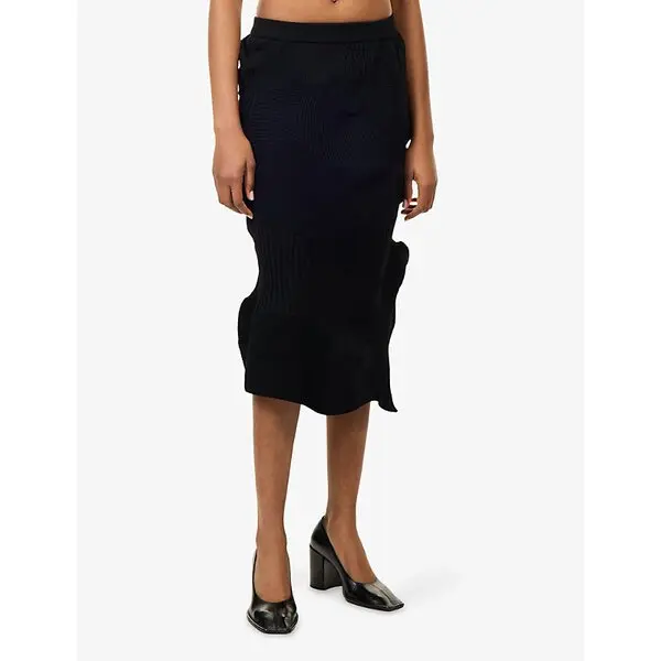 Issey Miyake Kone Kone Pleat Knit Midi Skirt