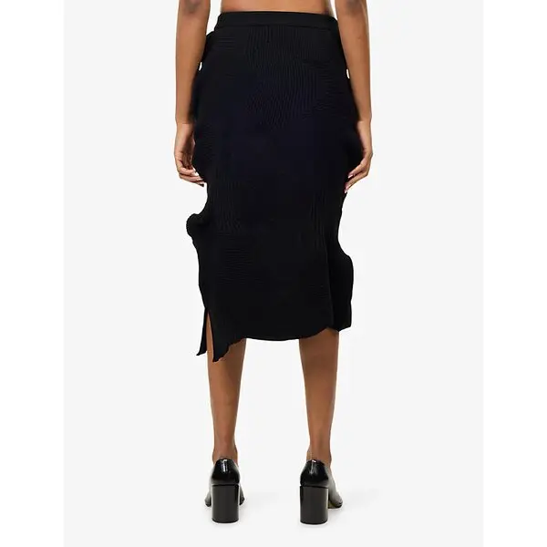 Issey Miyake Kone Kone Pleat Knit Midi Skirt