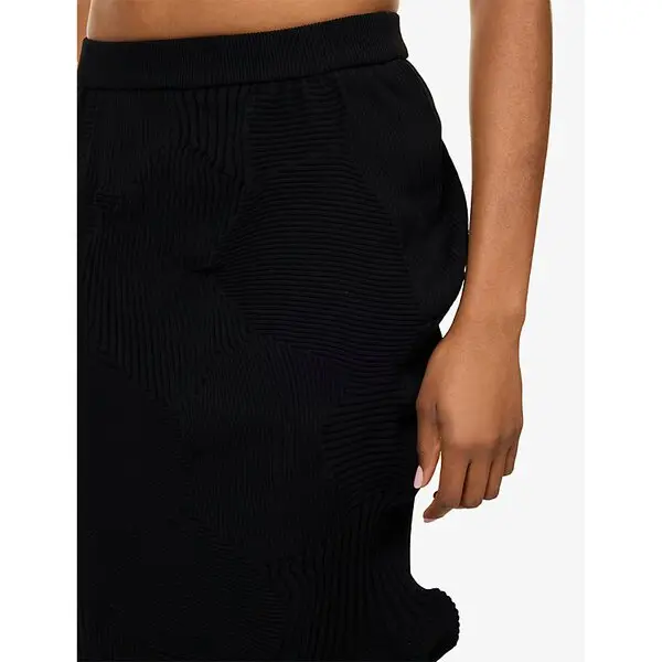 Issey Miyake Kone Kone Pleat Knit Midi Skirt