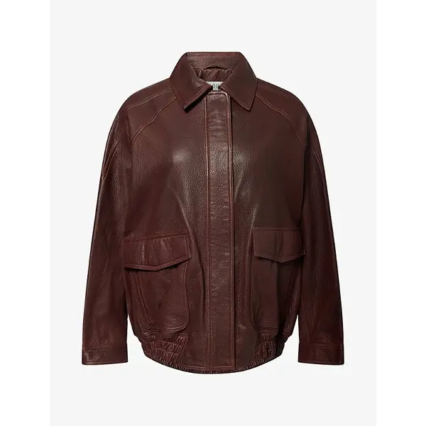 ROHE FRAMES Grain Aviator Leather Jacket