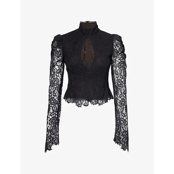 DE LA VALI Vitalis Lace Top - Black