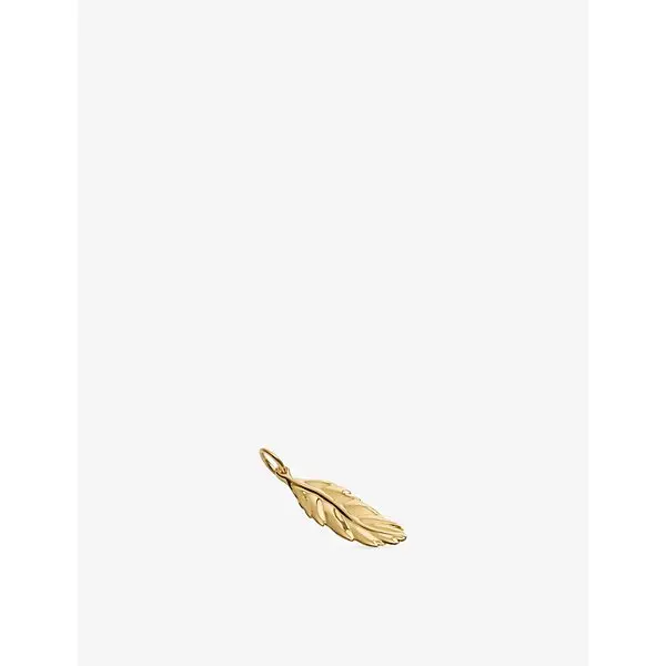 Monica Vinader Feather 18ct Yellow Vermeil Pendant