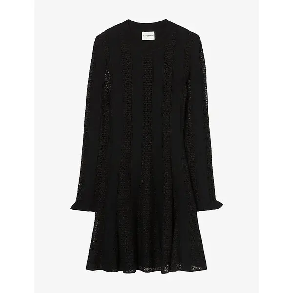 Claudie Pierlot Lurex Knitted Skater Dress