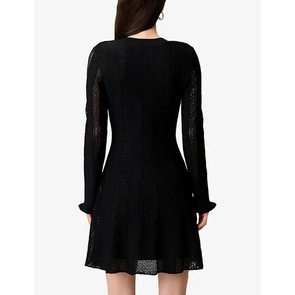 Claudie Pierlot Lurex Knitted Skater Dress