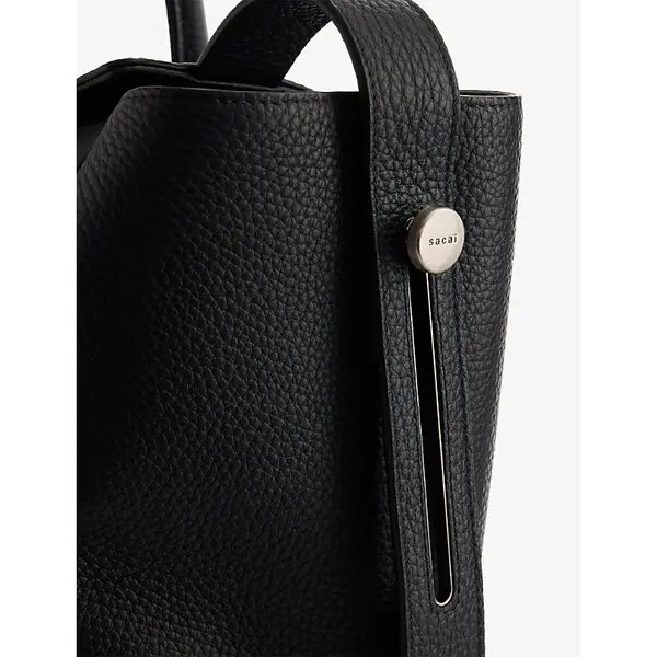 Sacai Lock Grain Leather Shoulder Bag