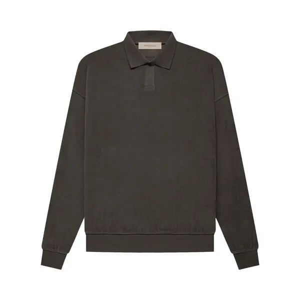 Fear Of God Velour Long-sleeve Polo 'off