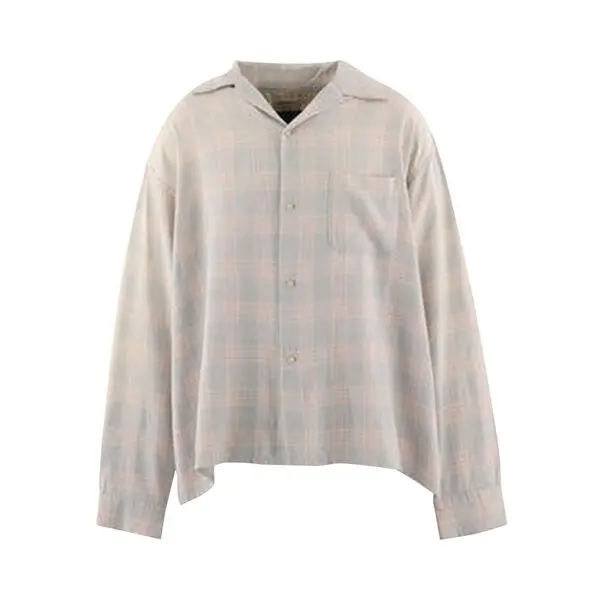 SAINT MXXXXXX Saint Michael Flannel Check Shirt 'beige