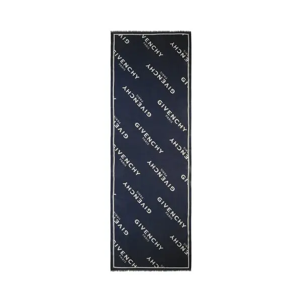 Givenchy Shadow Logo Scarf 'navy
