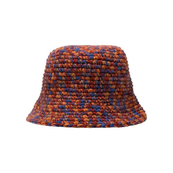 StÜssy Melange Yarn Knit Bucket Hat - Orange